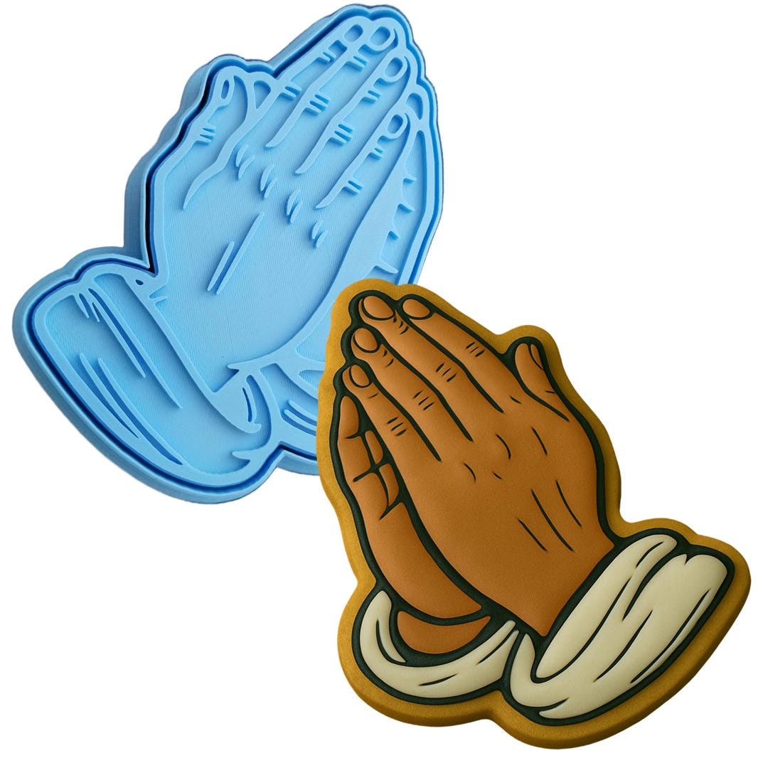 Praying Hands Cookie Cutter | Stamp | Stencil - SHARP EDGES - FAST ...