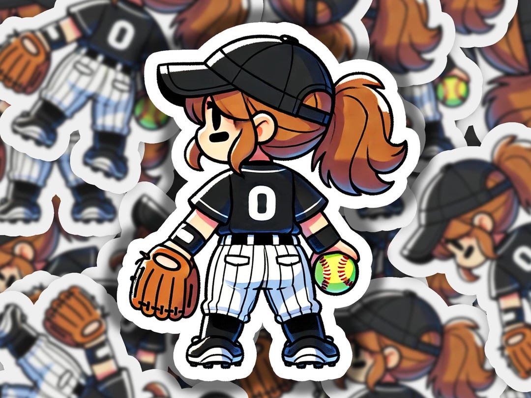Softball Pitcher Vinyl Sticker | Dishwasher Safe & Durable | Custom ...