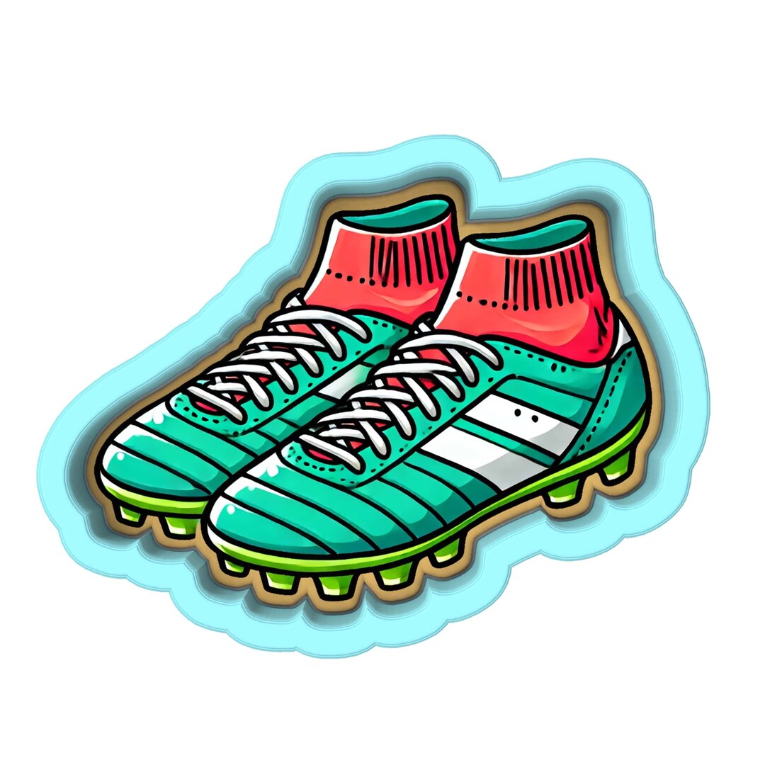 Soccer Cleats Shoes Cookie Cutter | Stamp | Stencil - SHARP EDGES ...