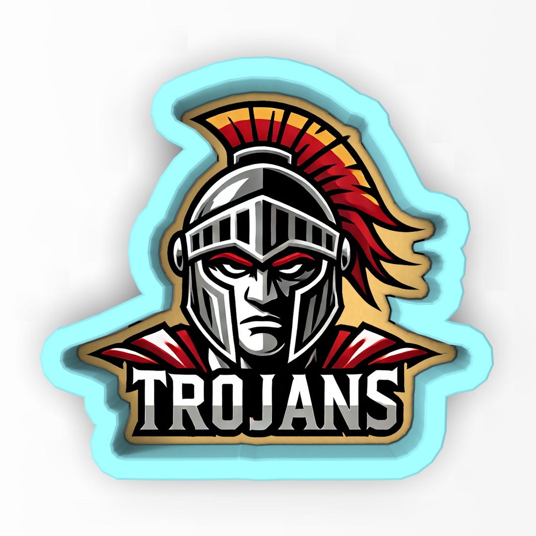 Trojans Words 4 Cookie Cutter | Stamp | Stencil - SHARP EDGES - FAST ...