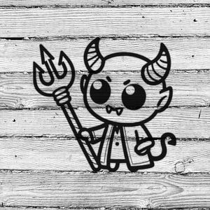 Devil Stencil | REUSABLE, DURABLE, WASHABLE Craft Stencil | Use for ...