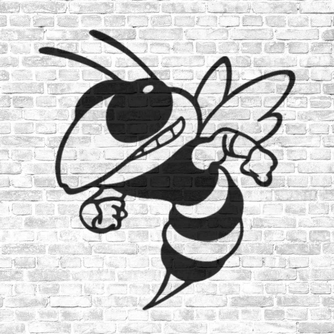 Hornet Mascot Stencil | REUSABLE, DURABLE, WASHABLE Craft Stencil | Use ...