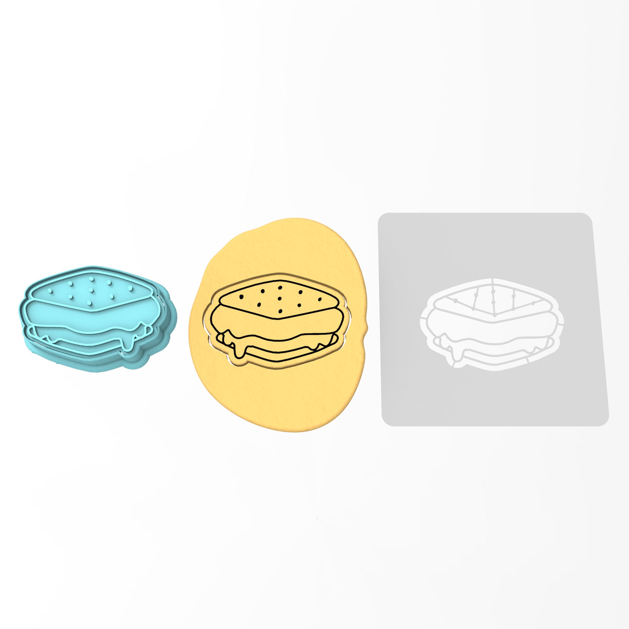 Smores Cookie Cutter Stamp Stencil SHARP EDGES FAST | Etsy