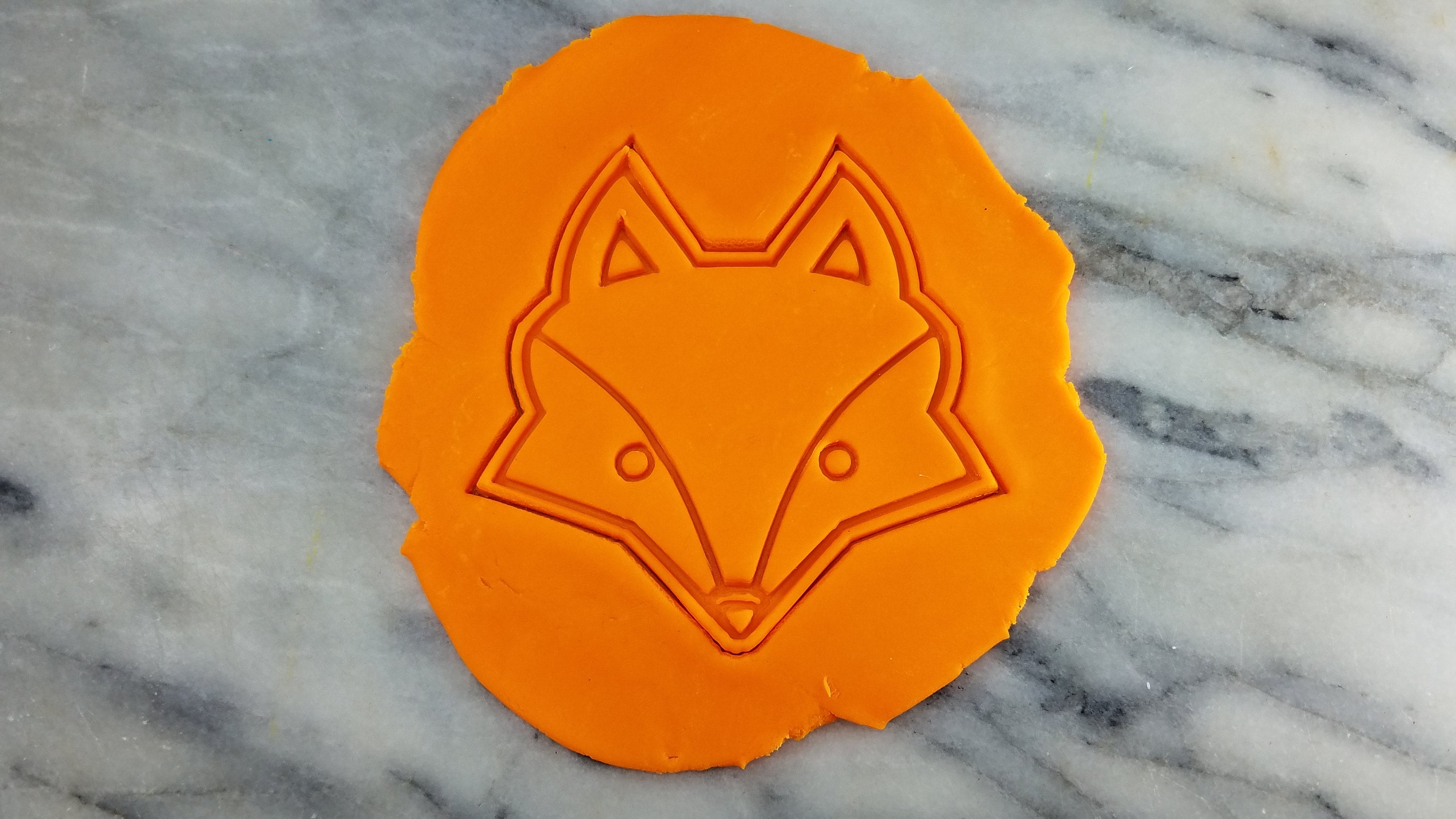 Fox Face Cookie Cutter 2-piece Stamp & Outline 1 SHARP | Etsy