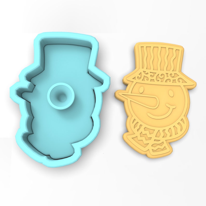 Snowman Face Cookie Cutter Stamp Stencil SHARP EDGES - Etsy