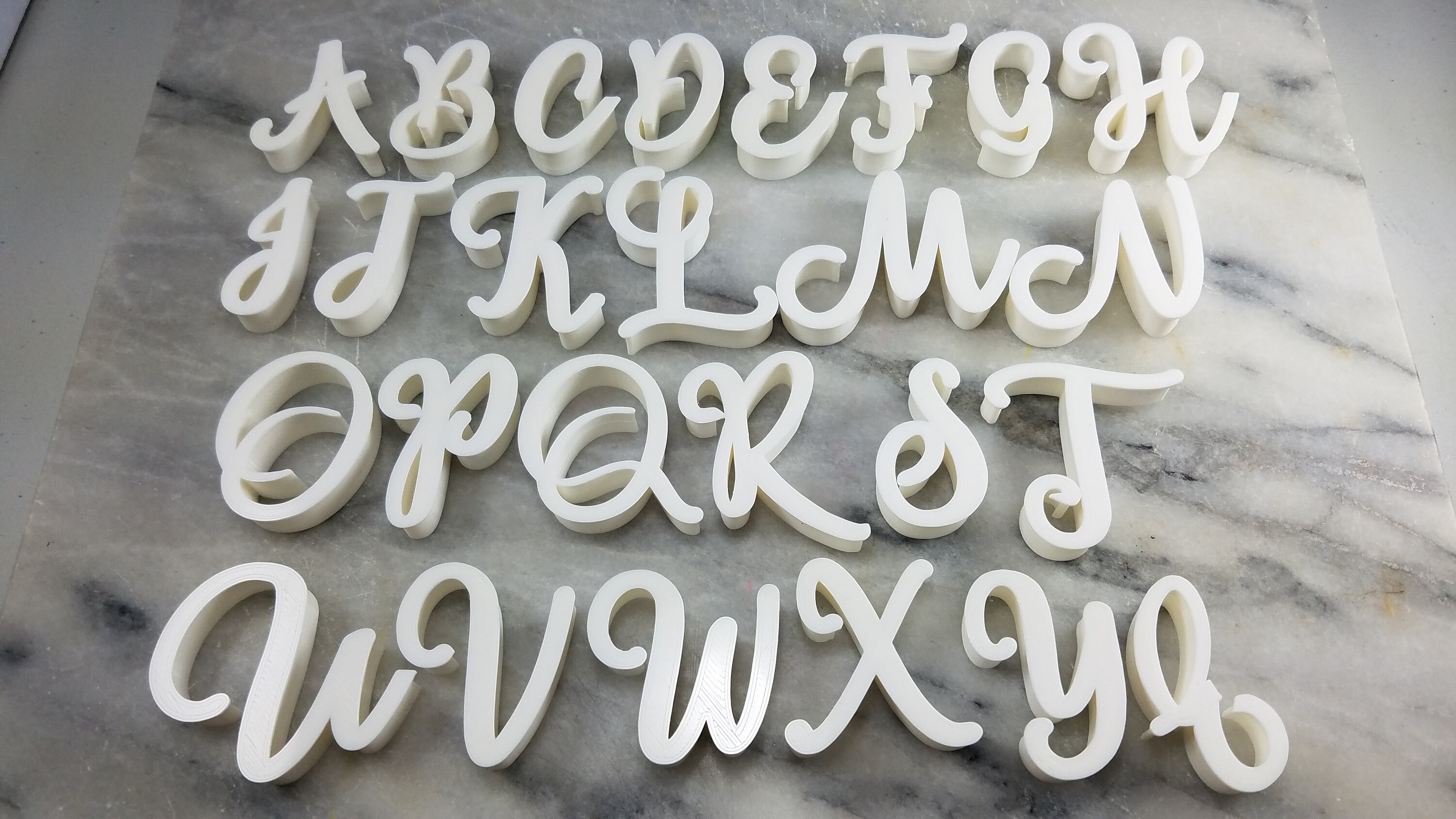 Cursive Letter Cookie Stamps Set - FAST Shipping - Choose Your Own Size ...