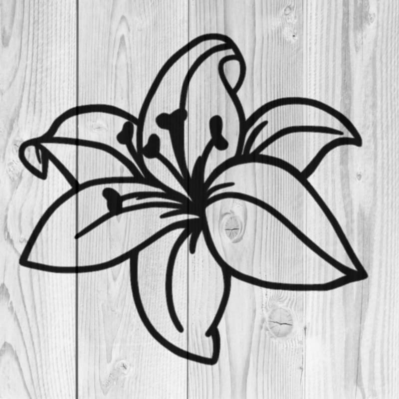 Lily Stencil Wall Art - Etsy