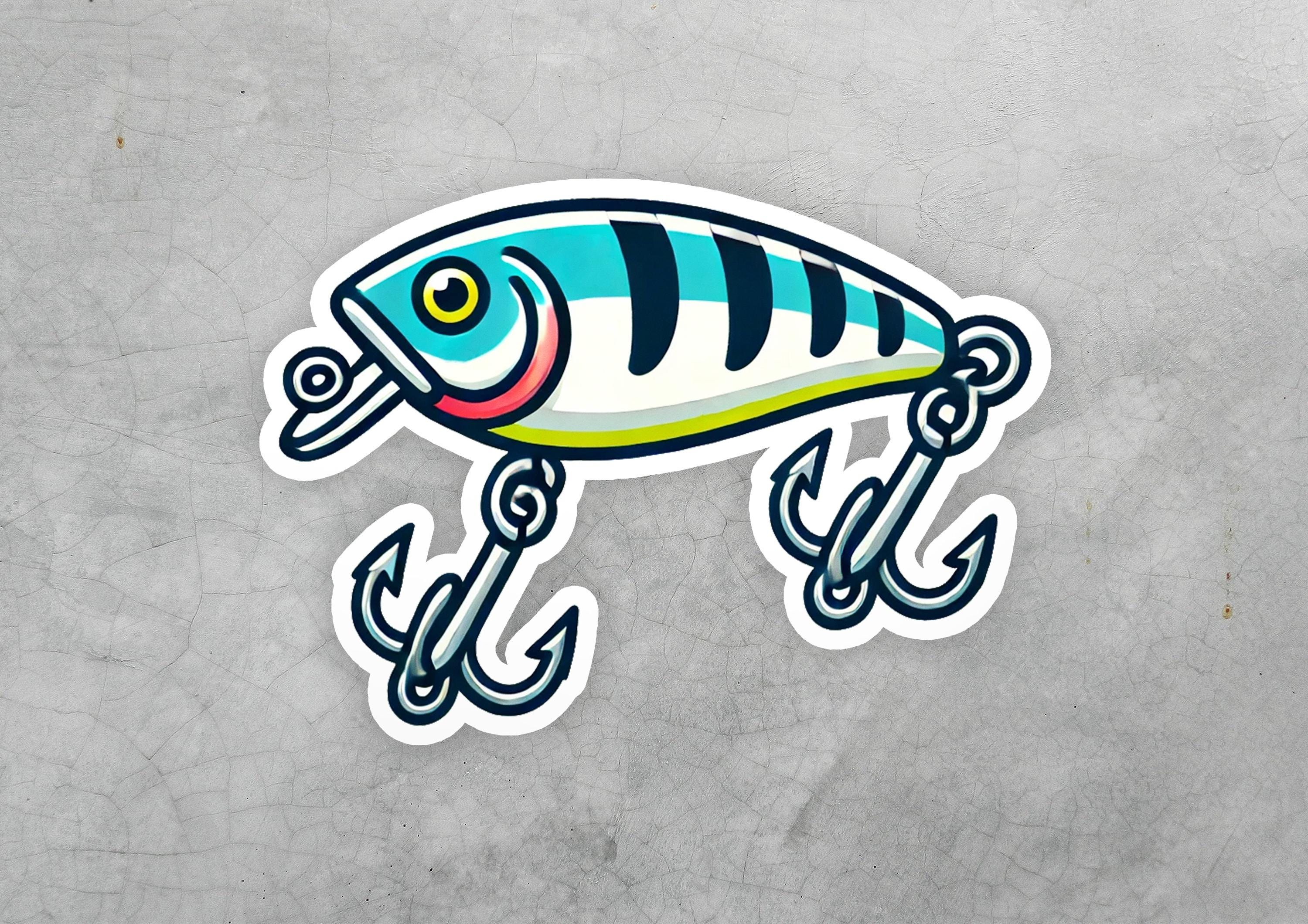 Crankbait Fishing Lure 1 Vinyl Sticker | Dishwasher Safe & Durable ...