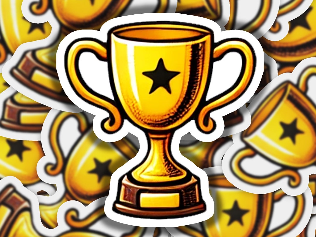 Soccer Trophy Vinyl Sticker | Waterproof & Durable | Soccer Sticker ...