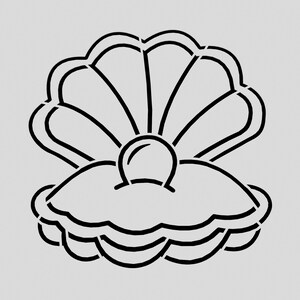 Oyster With Pearl Cookie Cutter | Stamp | Stencil - SHARP EDGES - FAST ...