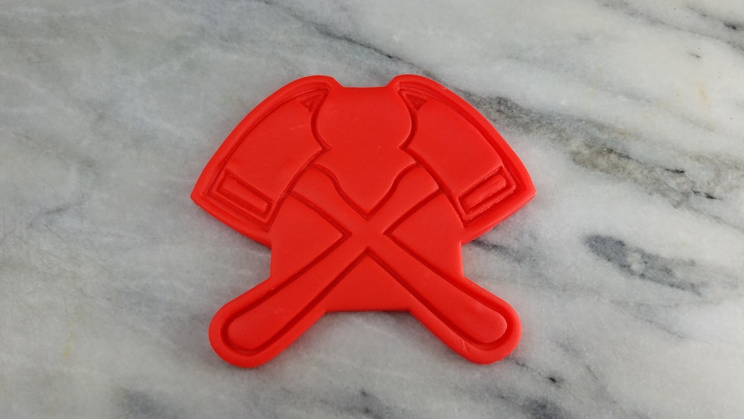 Firefighter Axes Cookie Cutter 2-piece, Stamp & Outline #1 - SHARP ...