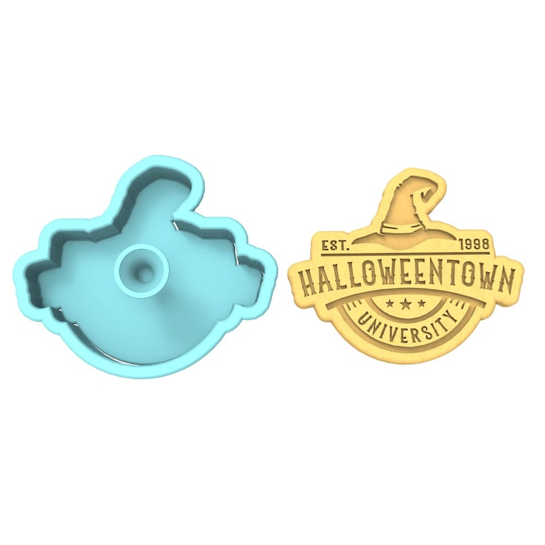 Halloween University Cookie Cutter | Stamp | Stencil - SHARP EDGES ...