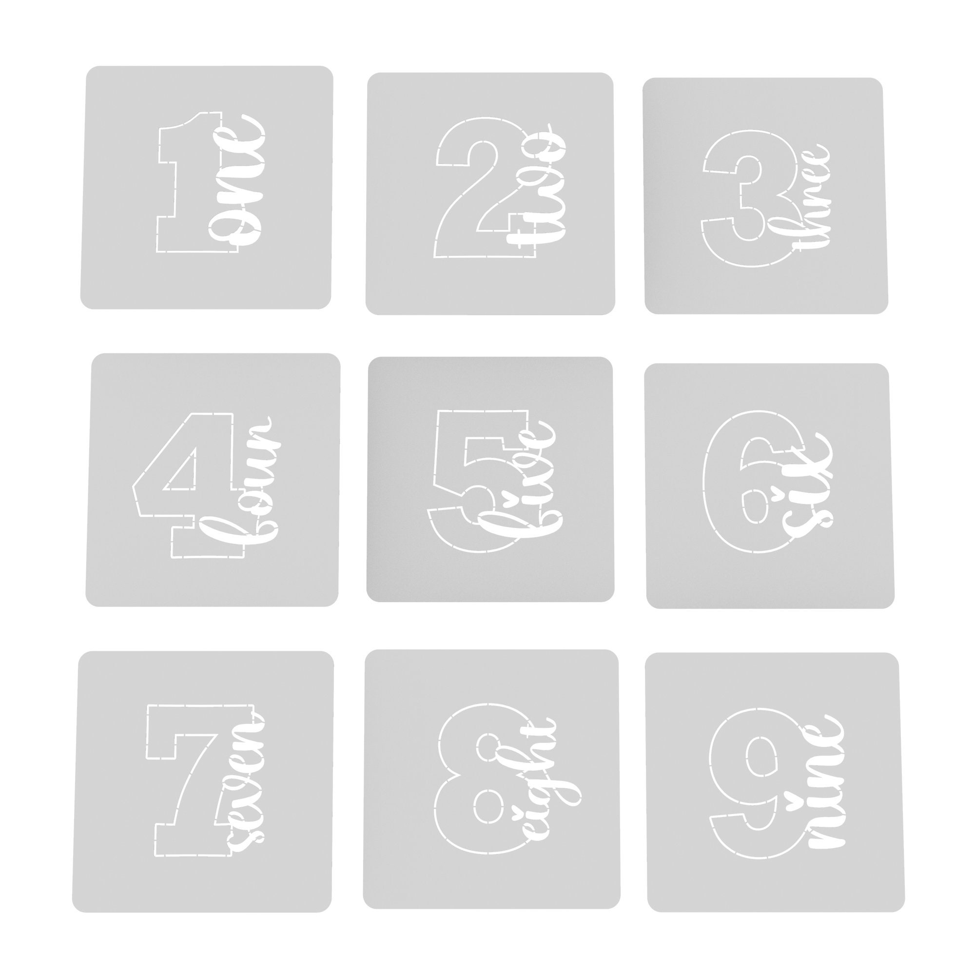Birthday Number Sideways Cookie Cutter | Stamp | Stencil | Debosser Set ...