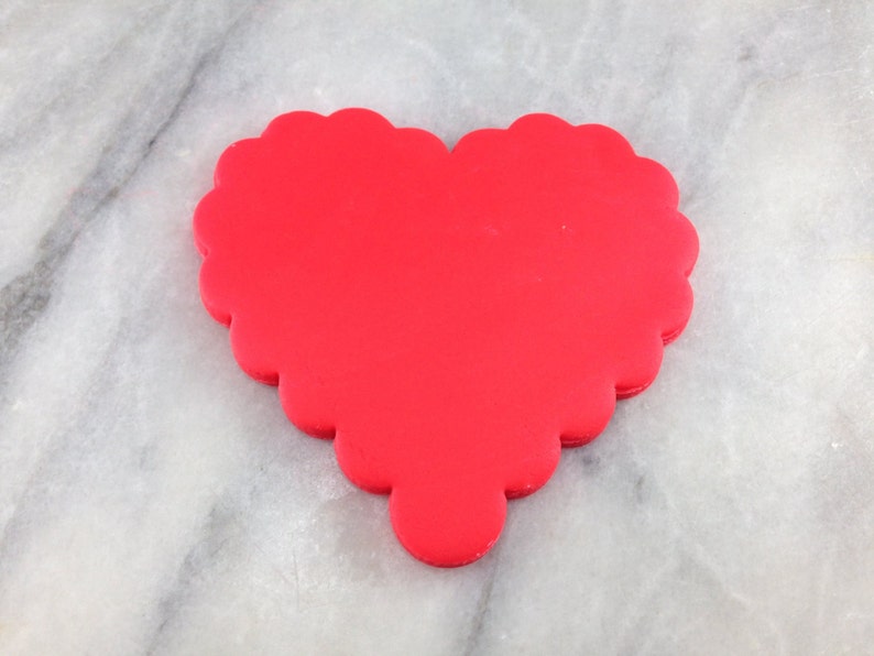 Fluted Heart Cookie Cutter Outline SHARP EDGES FAST - Etsy