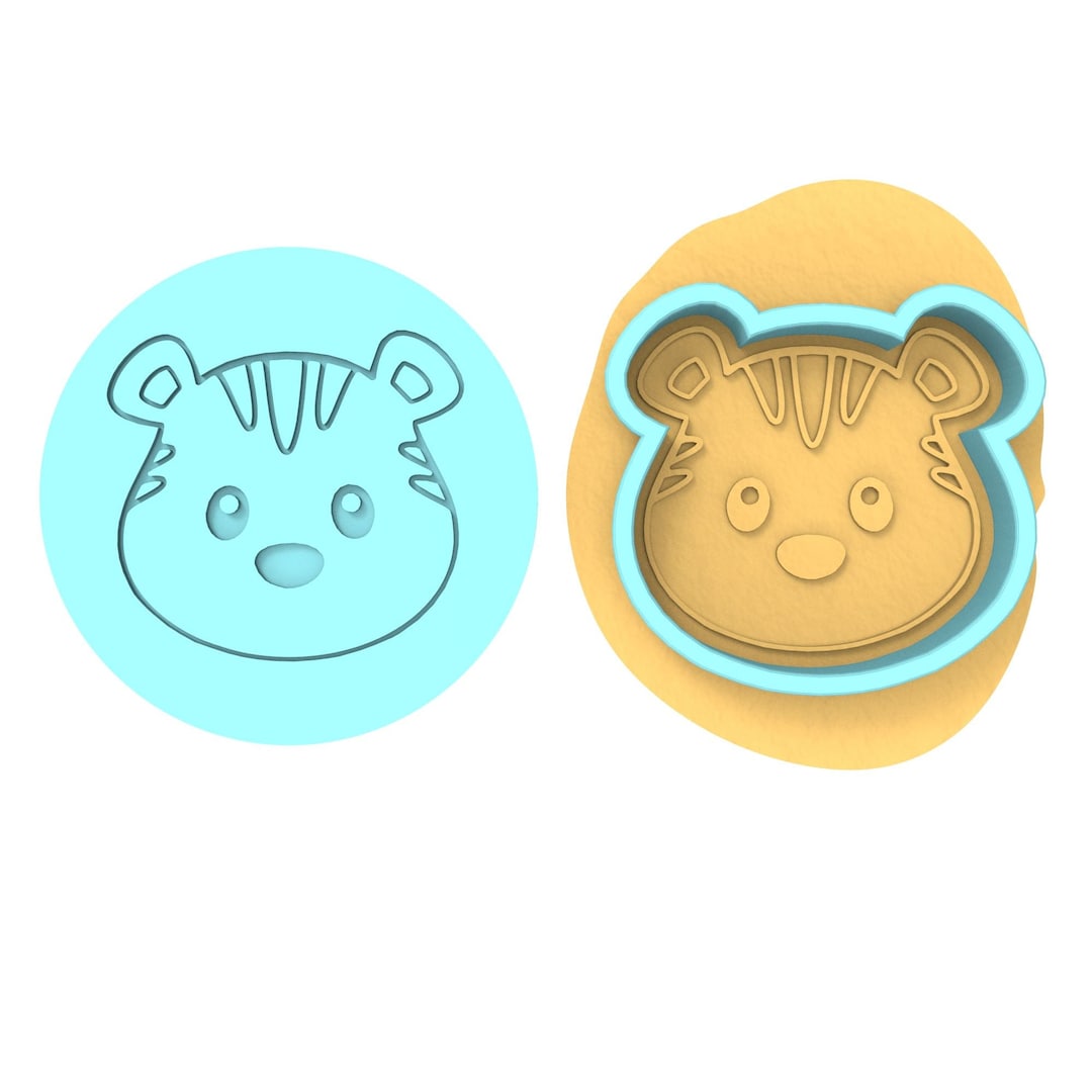 Tiger Face Cookie Debosser | Cookie Cutter | Stencil #3 - Etsy