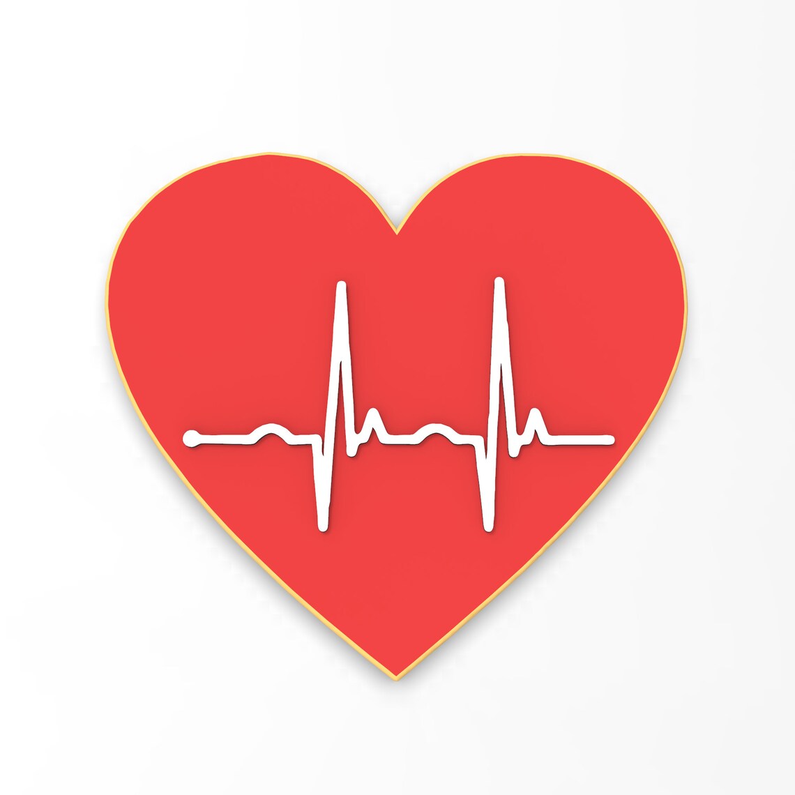 EKG Heart Cookie Cutter Stamp Stencil SHARP Edges FAST - Etsy