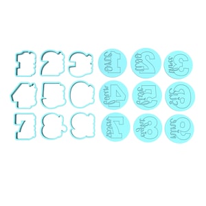 Birthday Number Sideways Cookie Cutter | Stamp | Stencil | Debosser Set ...