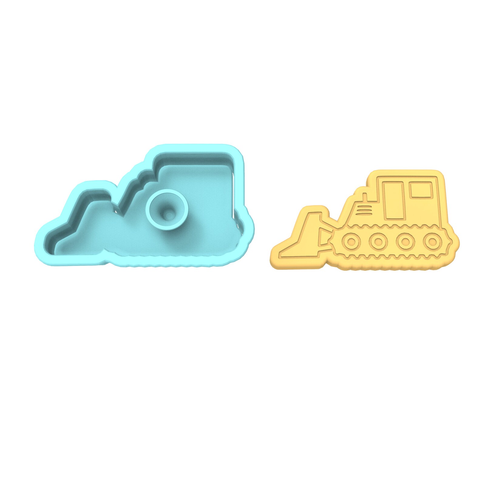Bulldozer Cookie Cutter | Stamp | Stencil - SHARP EDGES - FAST Shipping ...