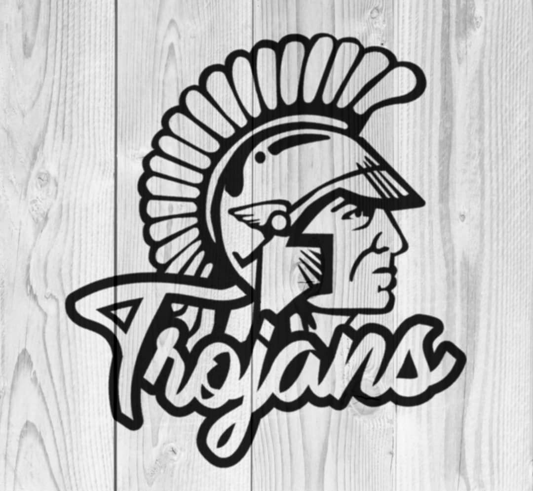 Trojan Mascot Words Stencil | REUSABLE, DURABLE, WASHABLE Craft Stencil ...