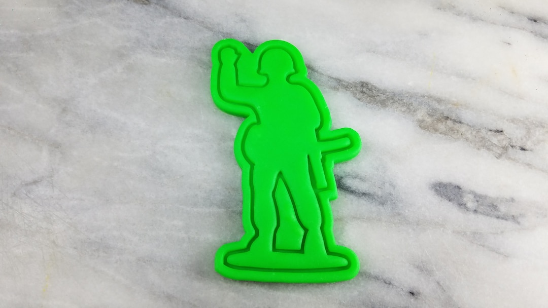 Army Man Soldier Cookie Cutter 2-piece, Stamp & Outline #3 - SHARP ...