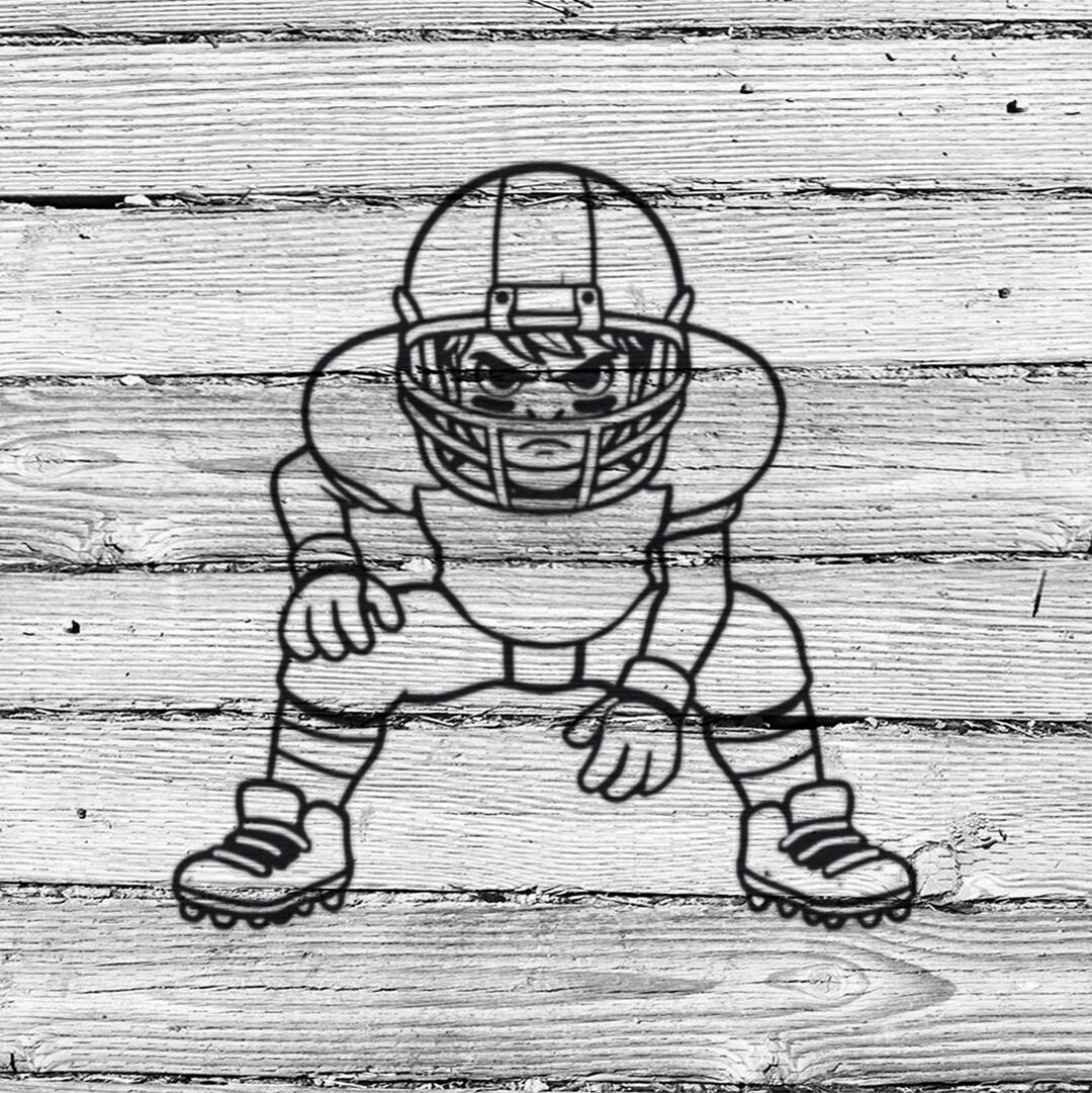 Football Stance Stencil | REUSABLE, DURABLE, WASHABLE Craft Stencil ...