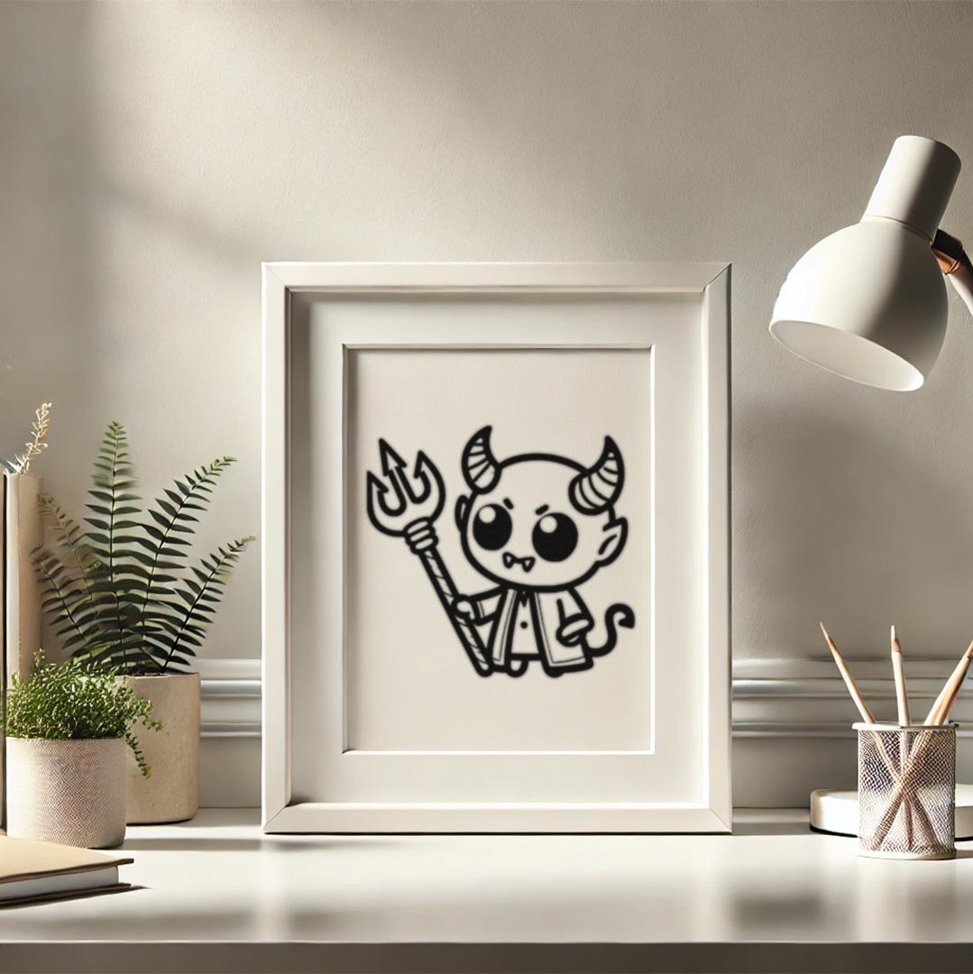 Devil Stencil | REUSABLE, DURABLE, WASHABLE Craft Stencil | Use for ...