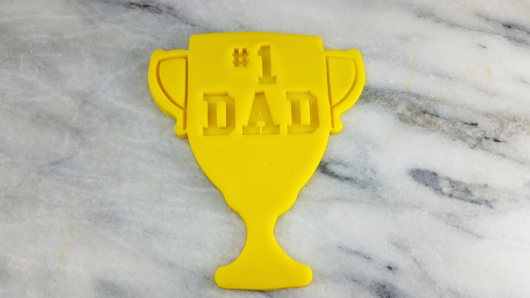 Number 1 Dad Trophy Cookie Cutter 2-piece, Stamp & Outline #1 - SHARP ...