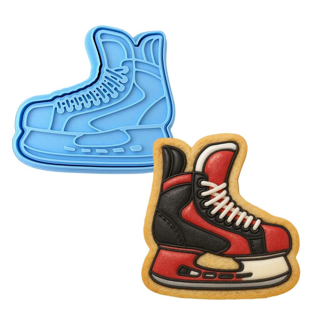 Red Ice Skate Cookie Cutter | Stamp | Stencil - SHARP EDGES - FAST ...