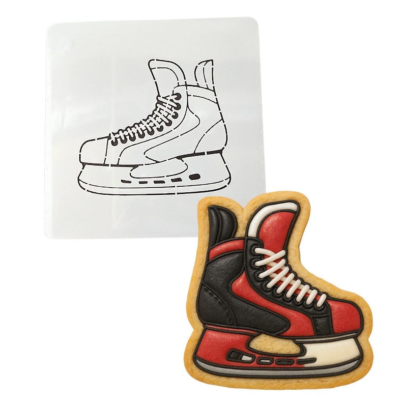 Red Ice Skate Cookie Cutter | Stamp | Stencil - SHARP EDGES - FAST ...
