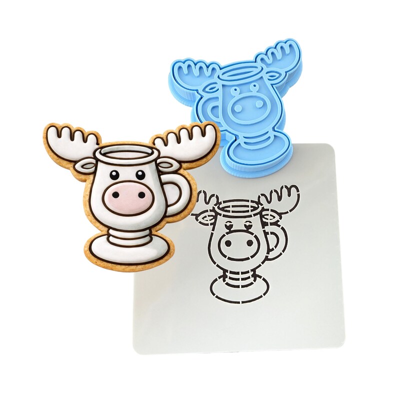 Griswold Moose Mug Cookie Cutter | Stamp | Stencil - SHARP EDGES - FAST ...