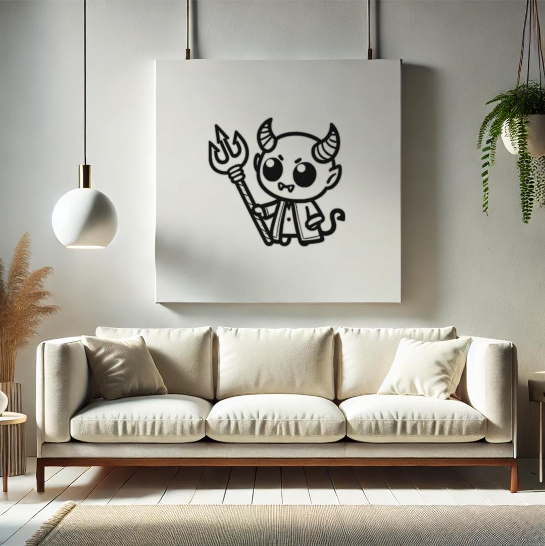 Devil Stencil | REUSABLE, DURABLE, WASHABLE Craft Stencil | Use for ...