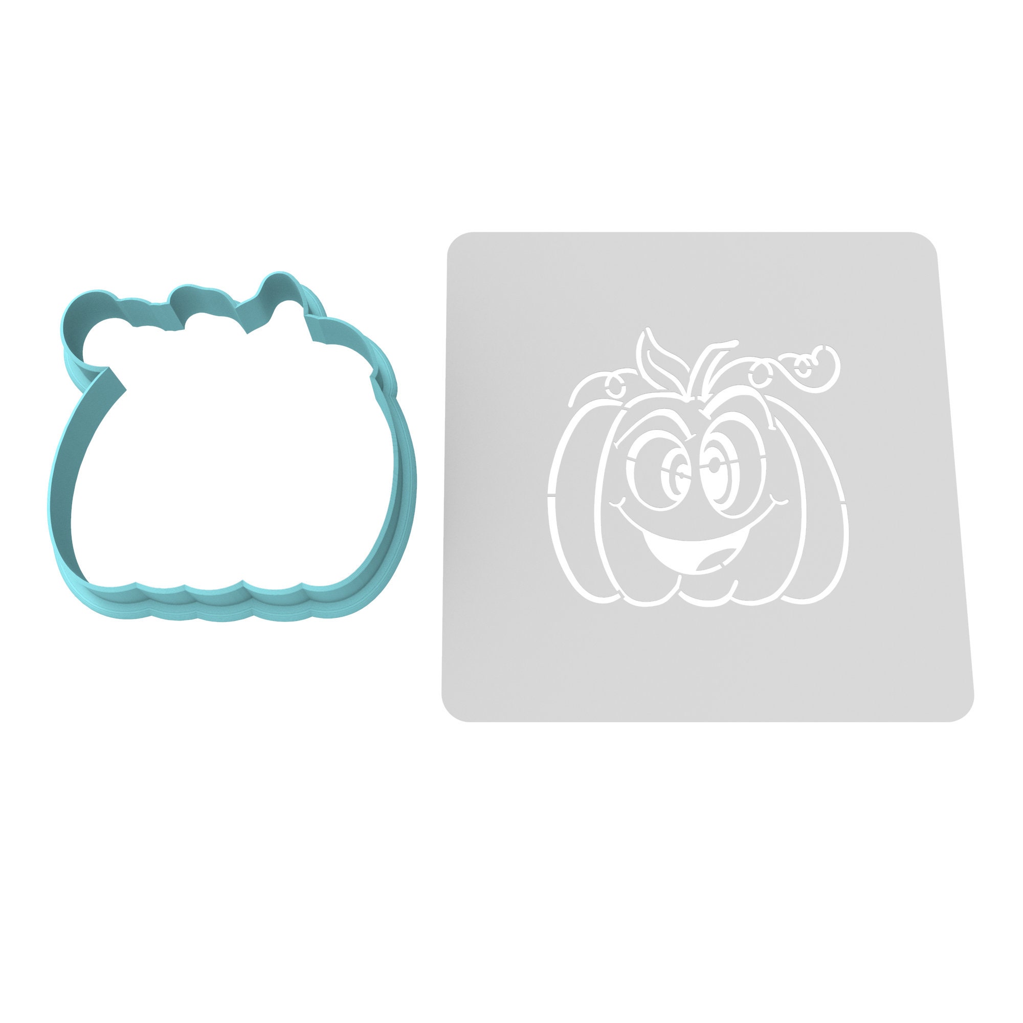 Pumpkin Crazy Face Cookie Cutter | Stamp | Stencil - SHARP EDGES - FAST ...