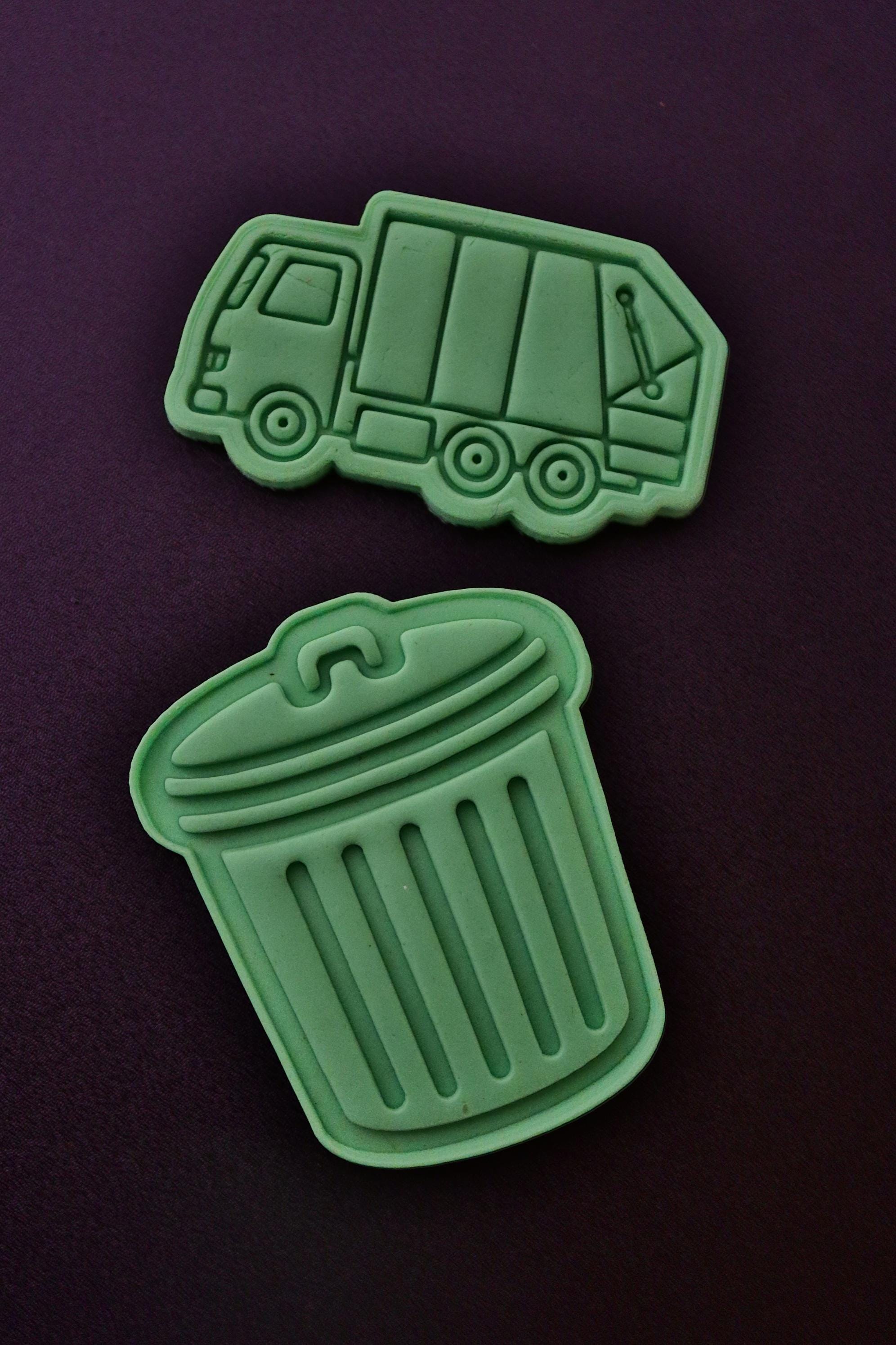 Garbage Can Cookie Cutter | Stamp | Stencil - SHARP EDGES - FAST ...