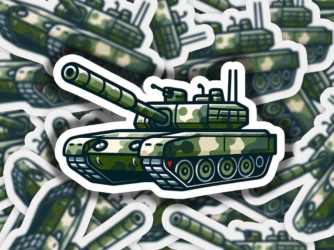 Army Tank Vinyl Sticker | Dishwasher Safe & Durable | Custom Sizes ...