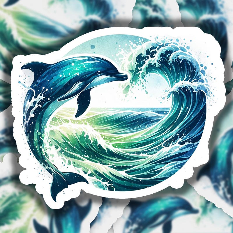 Dolphin Sticker - Etsy