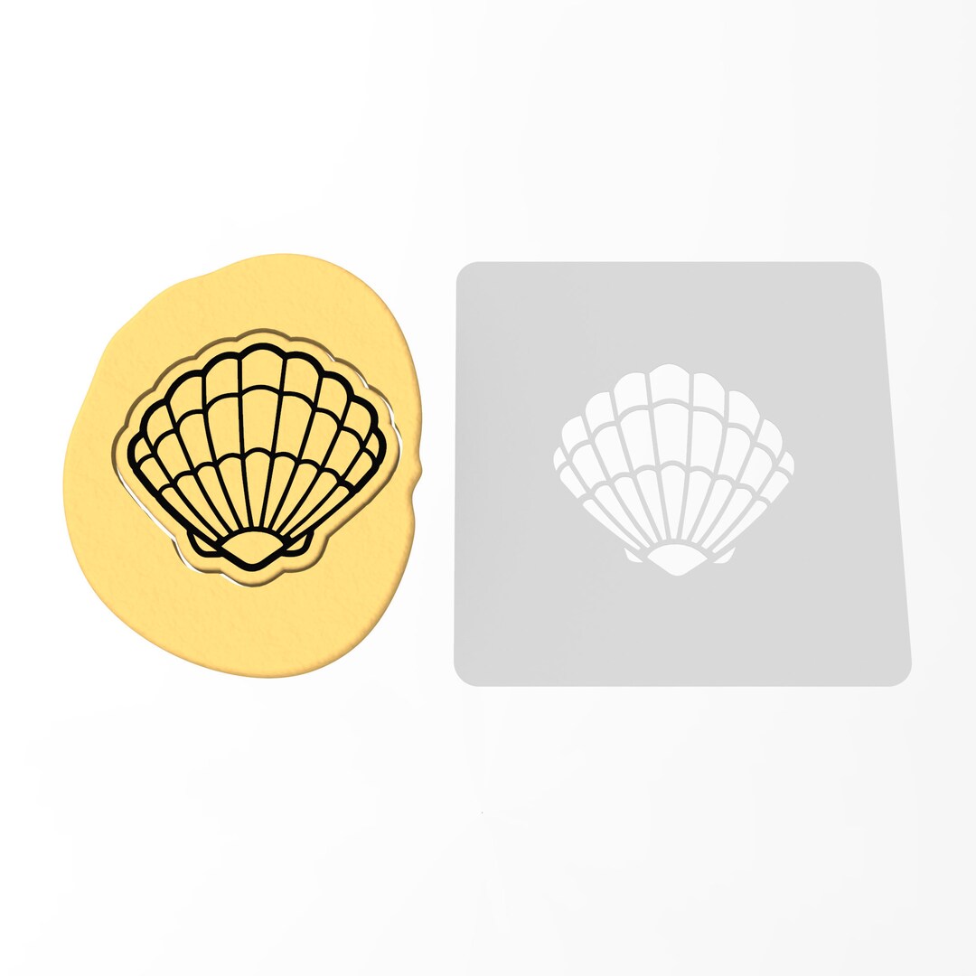 Clam Shell Stencil - FAST Shipping - Choose Your Own Size! - Etsy