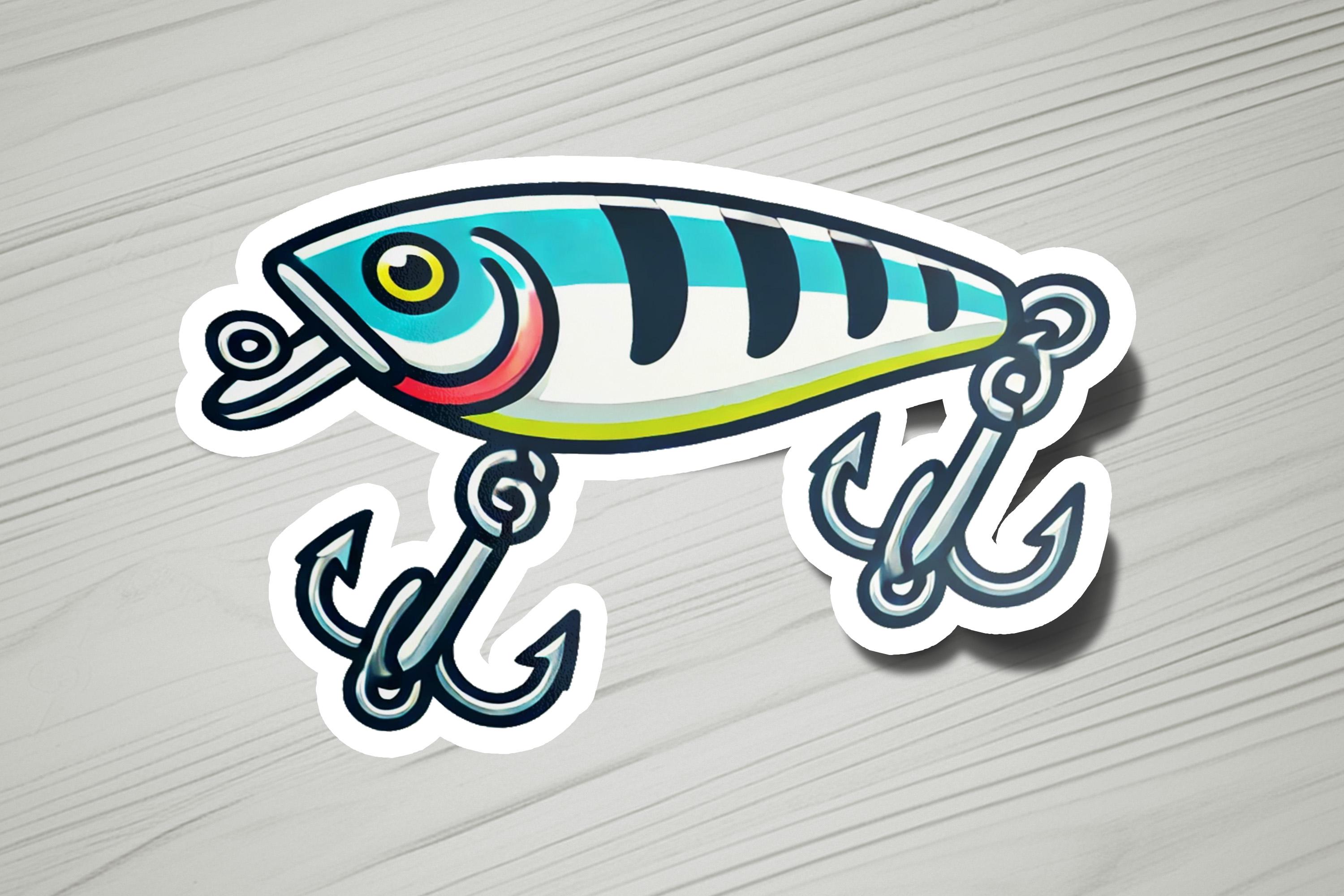 Crankbait Fishing Lure 1 Vinyl Sticker | Dishwasher Safe & Durable ...