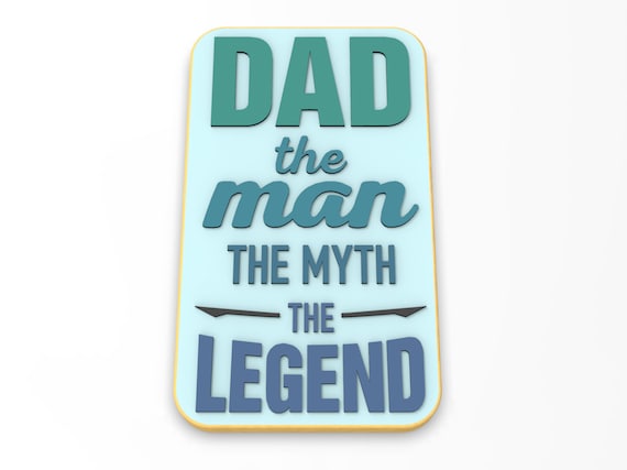 Dad: Man Myth Legend Cookie Cutter Stamp Stencil SHARP - Etsy