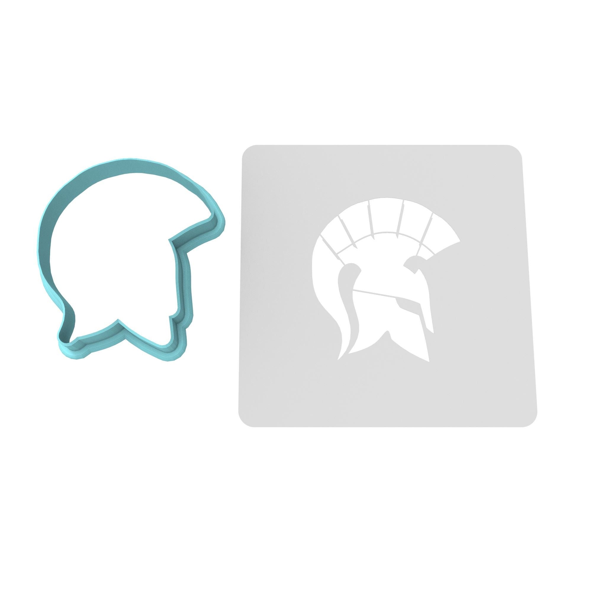 Spartan Helmet Cookie Cutter | Stamp | Stencil #1 - Etsy