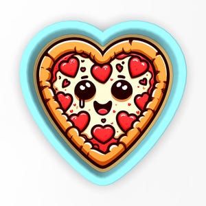 Pizza Heart Cookie Cutter | Stamp | Stencil - SHARP EDGES - FAST ...