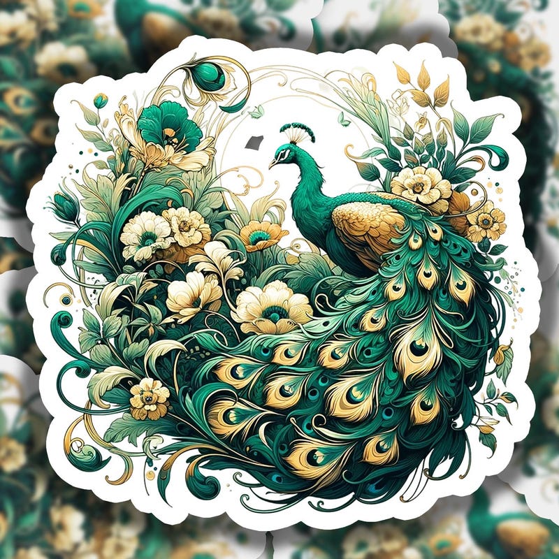 Peacock Stickers - Etsy