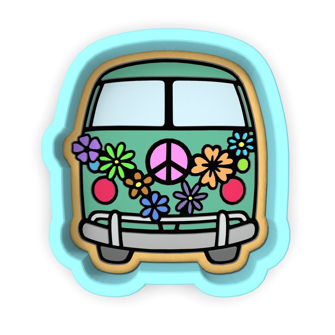 Peace Bus Cookie Cutter Stamp & Outline #1 - Etsy