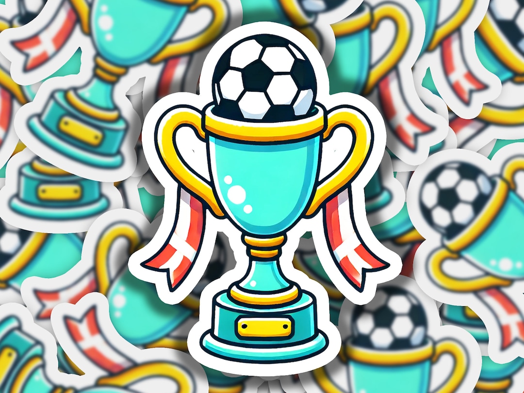 Soccer Trophy Vinyl Sticker | Waterproof & Durable | Soccer Sticker ...