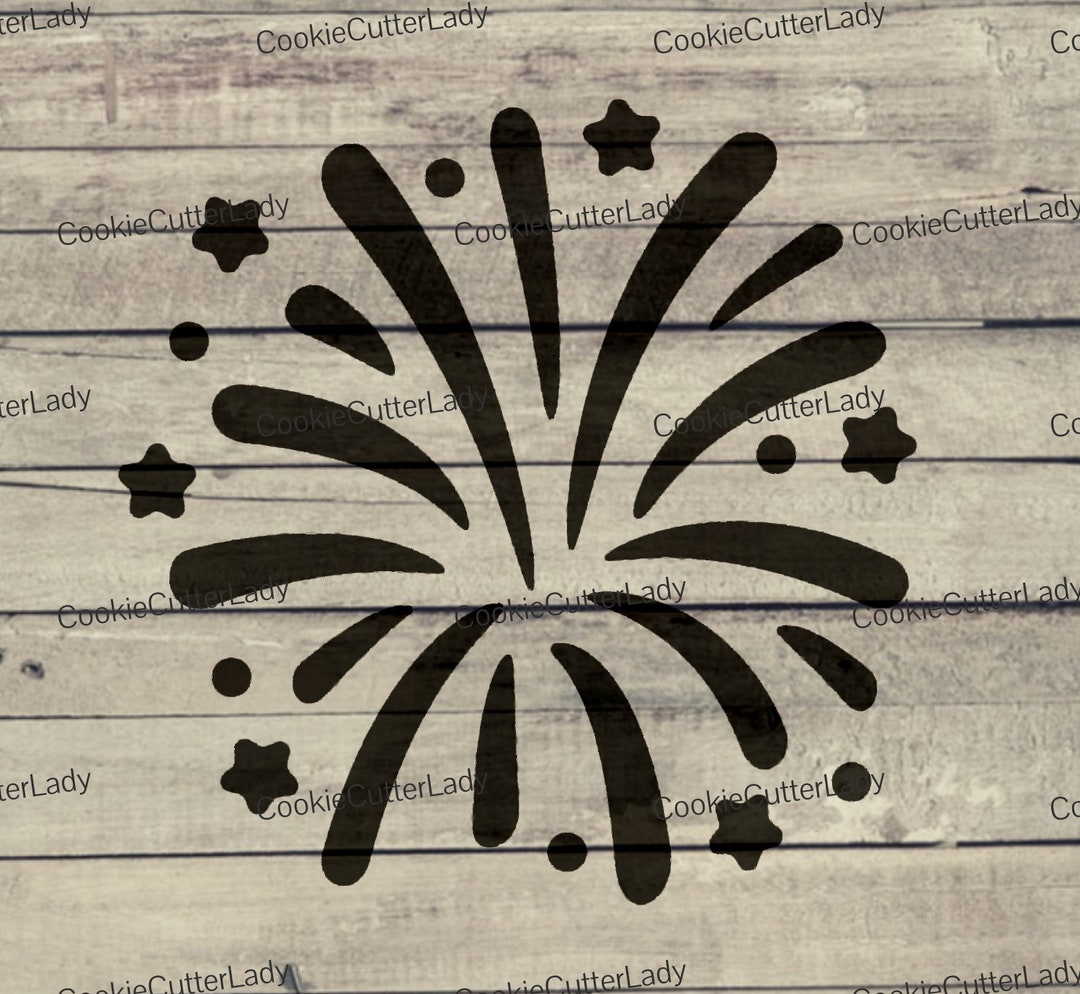 Firework Explosion Stencil | REUSABLE, DURABLE, WASHABLE Craft Stencil ...