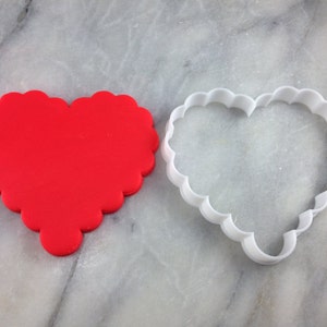 Fluted Heart Cookie Cutter Outline - SHARP EDGES - FAST Shipping ...