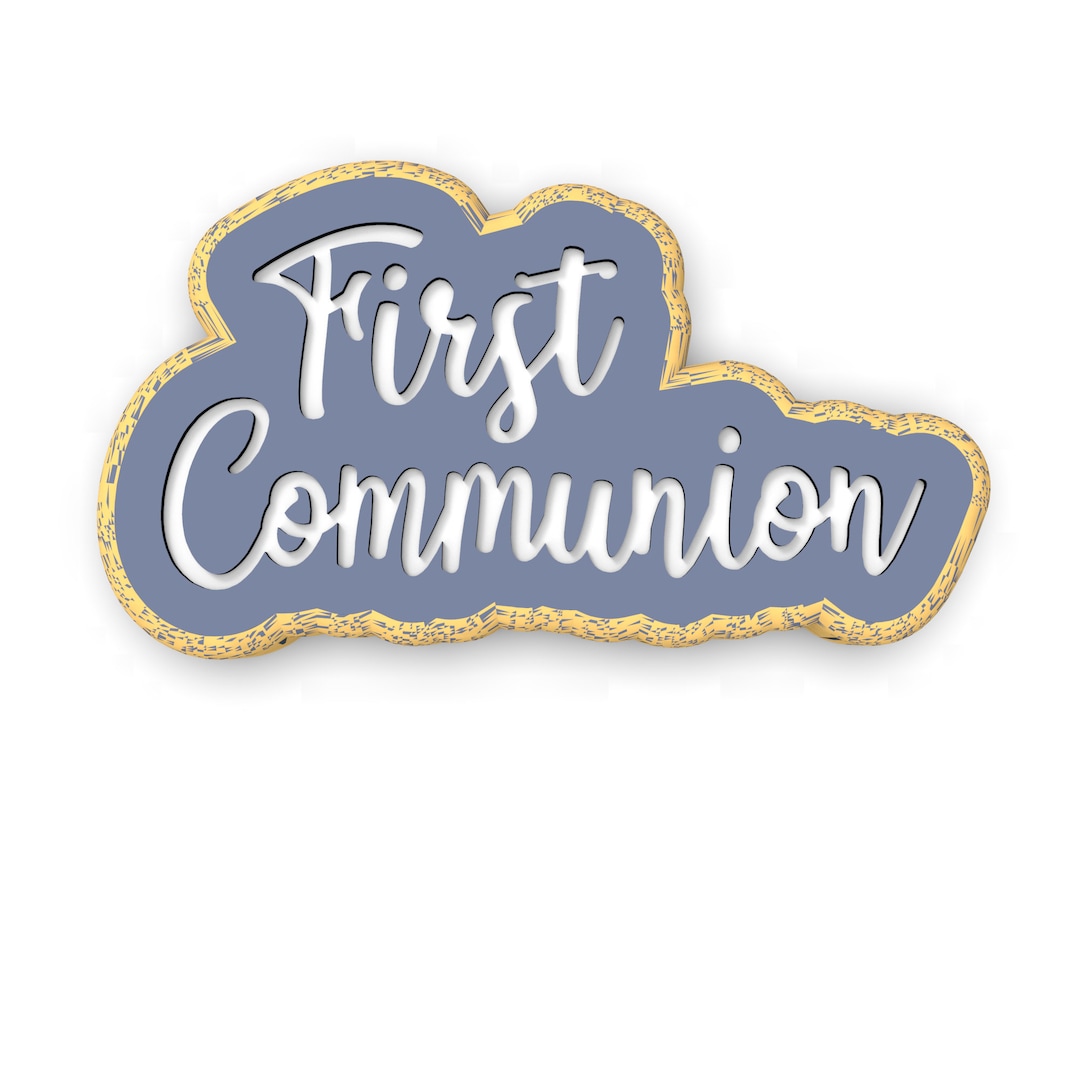 First Communion Cookie Cutter | Stamp | Stencil - SHARP EDGES - FAST ...