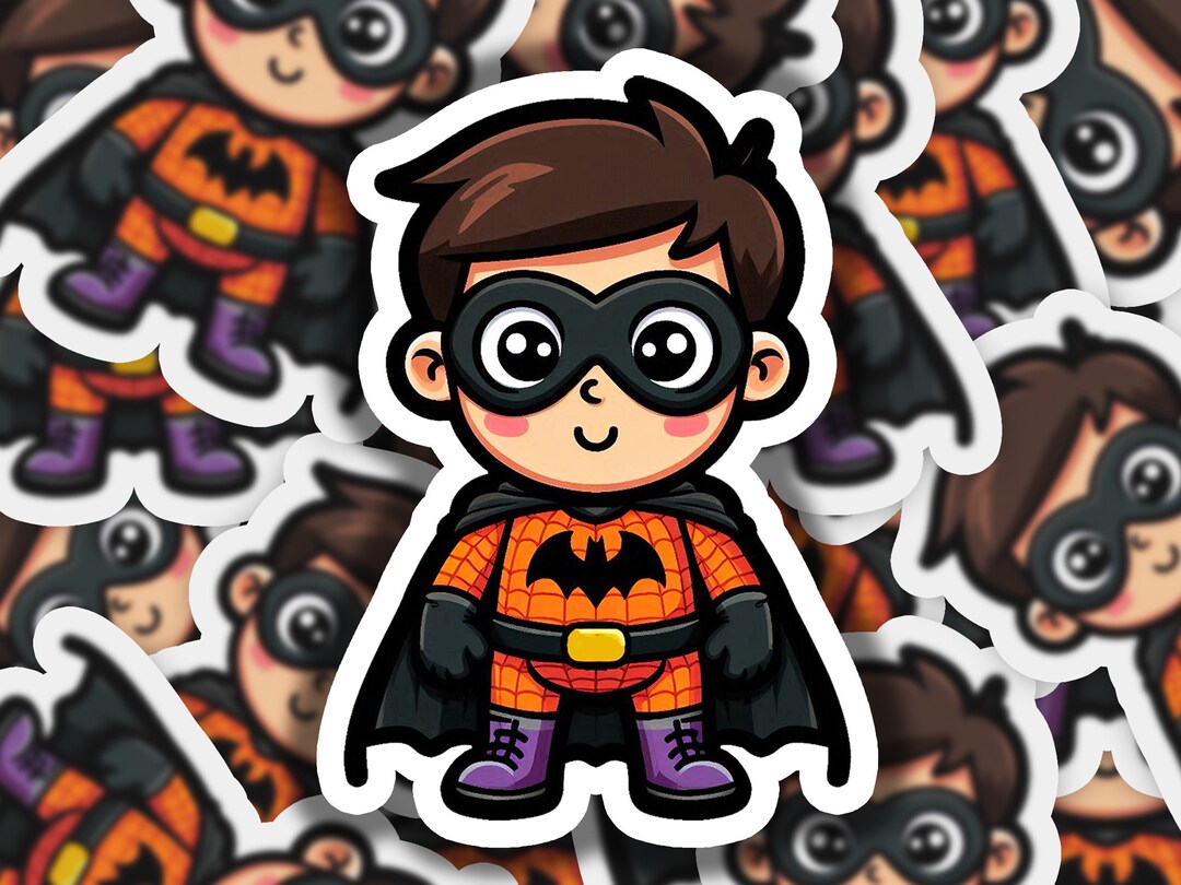 Super Hero Bat Boy Costume Vinyl Sticker | Waterproof & Durable ...