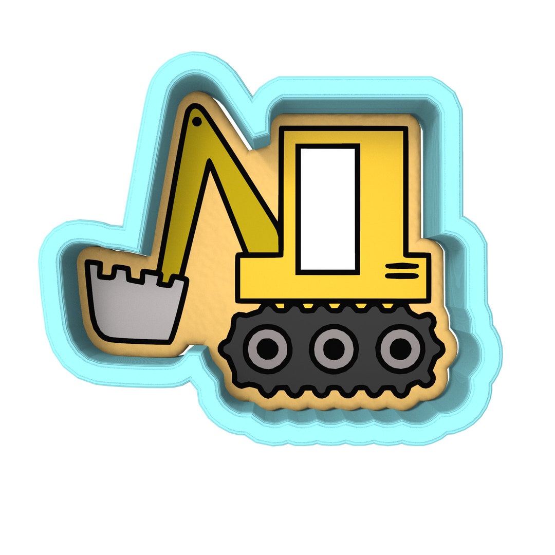 Backhoe Cookie Cutter | Stamp | Stencil - SHARP EDGES - FAST Shipping ...