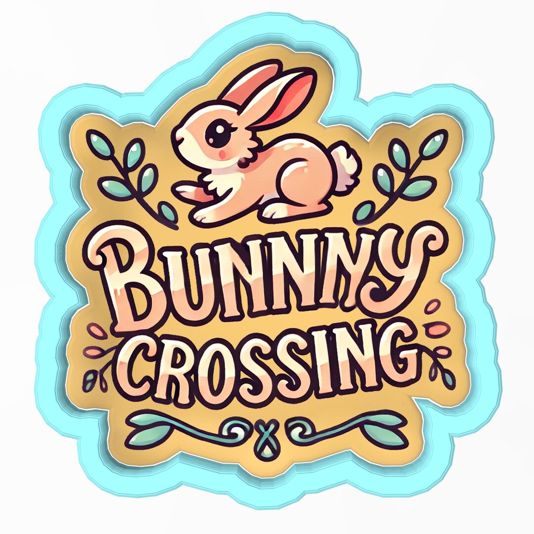Bunny Crossing Cookie Cutter | Stamp | Stencil - SHARP EDGES - FAST ...