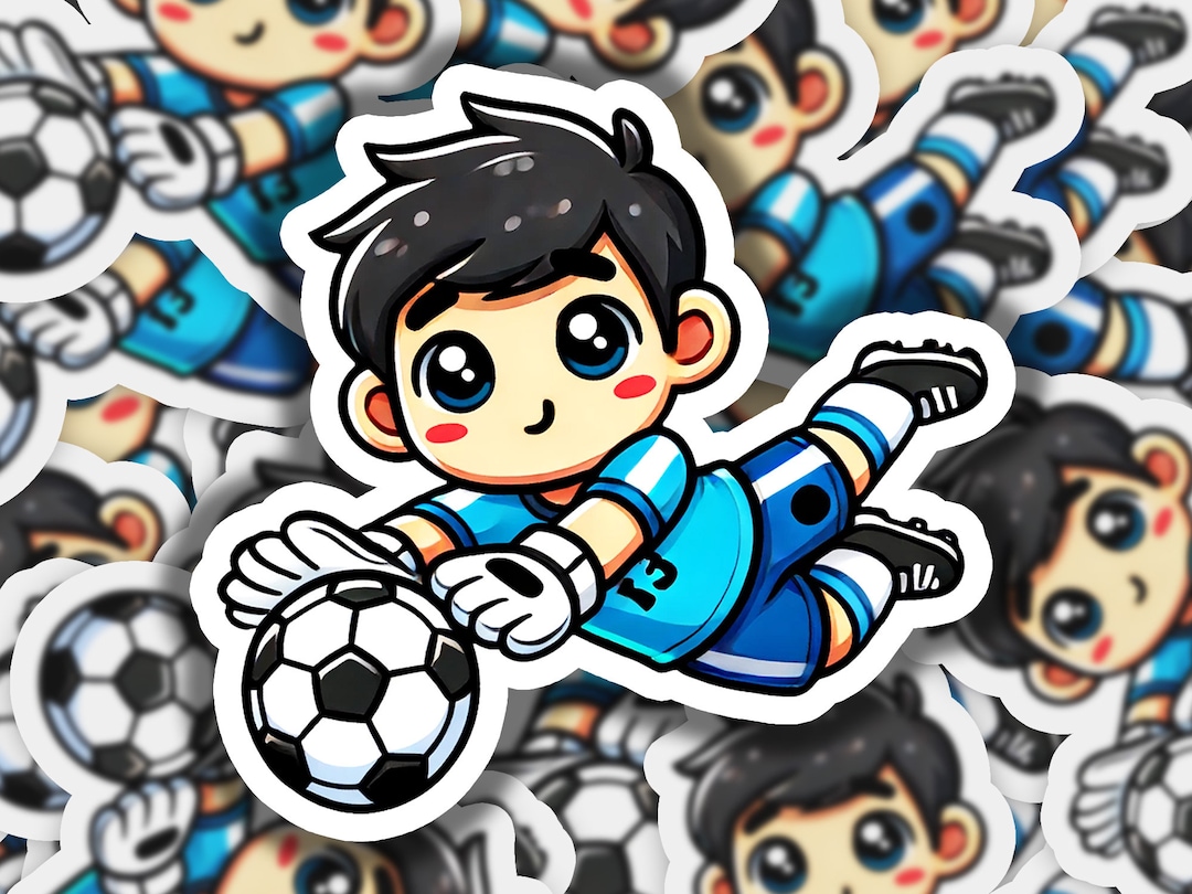 Soccer Boy Goalie Vinyl Sticker | Waterproof & Durable | Soccer Sticker ...